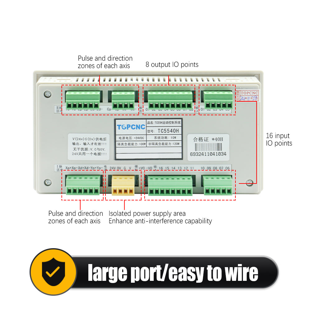 HLTNC TC55H Motion Controller G Code 1-4 Axis 150KHZ Speed Control Pro