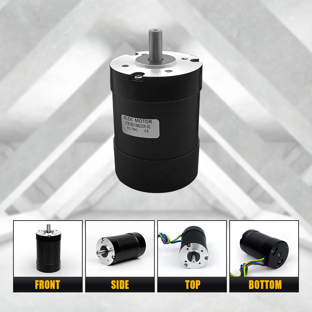 HLTNC BLDC Brushless DC Motor 100W 57BYB 3000 to 10000 Rpm 0.1 0.2 0.3