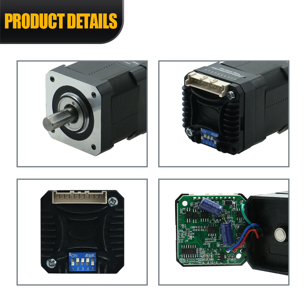 HLTNC Nema 17 Closed Loop Integrated Motor 0.45Nm 0.6Nm 0.8Nm Diameter
