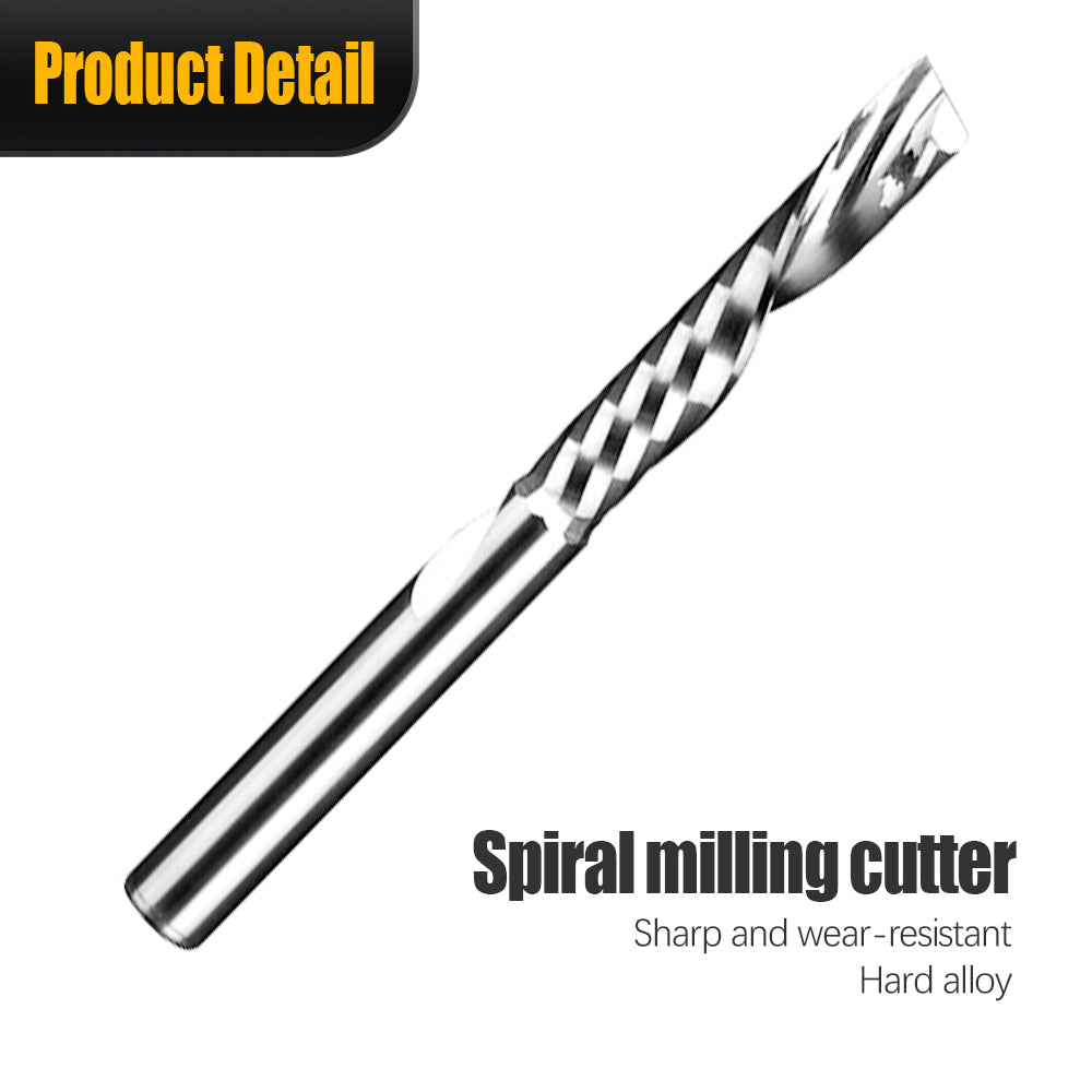 HLTNC Single Flutes 4mm 6mm 3.175mm 8mm Milling Cutter Tungsten End Mi