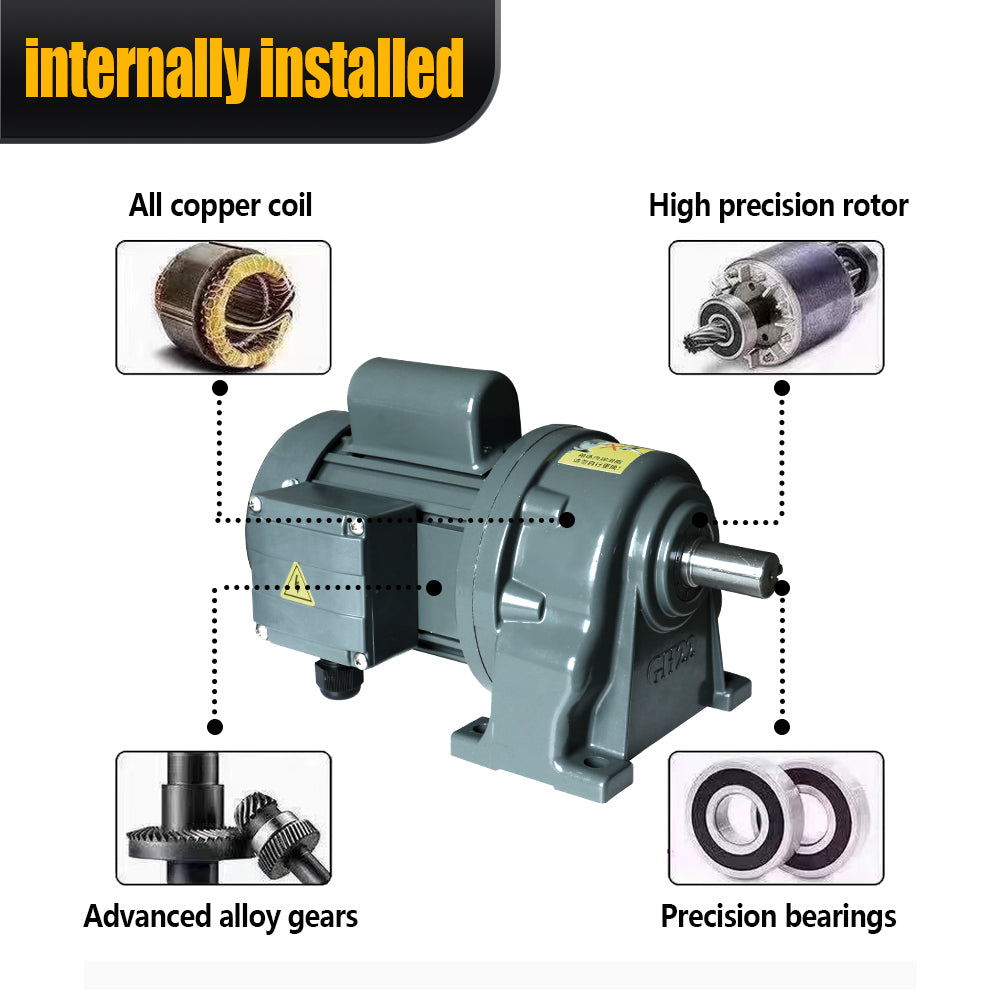 HLTNC New 220V 1phase GH-22 series small AC deceleration gear motor 40